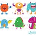 Monster Clipart - Alien Clipart -15069 - Etsy
