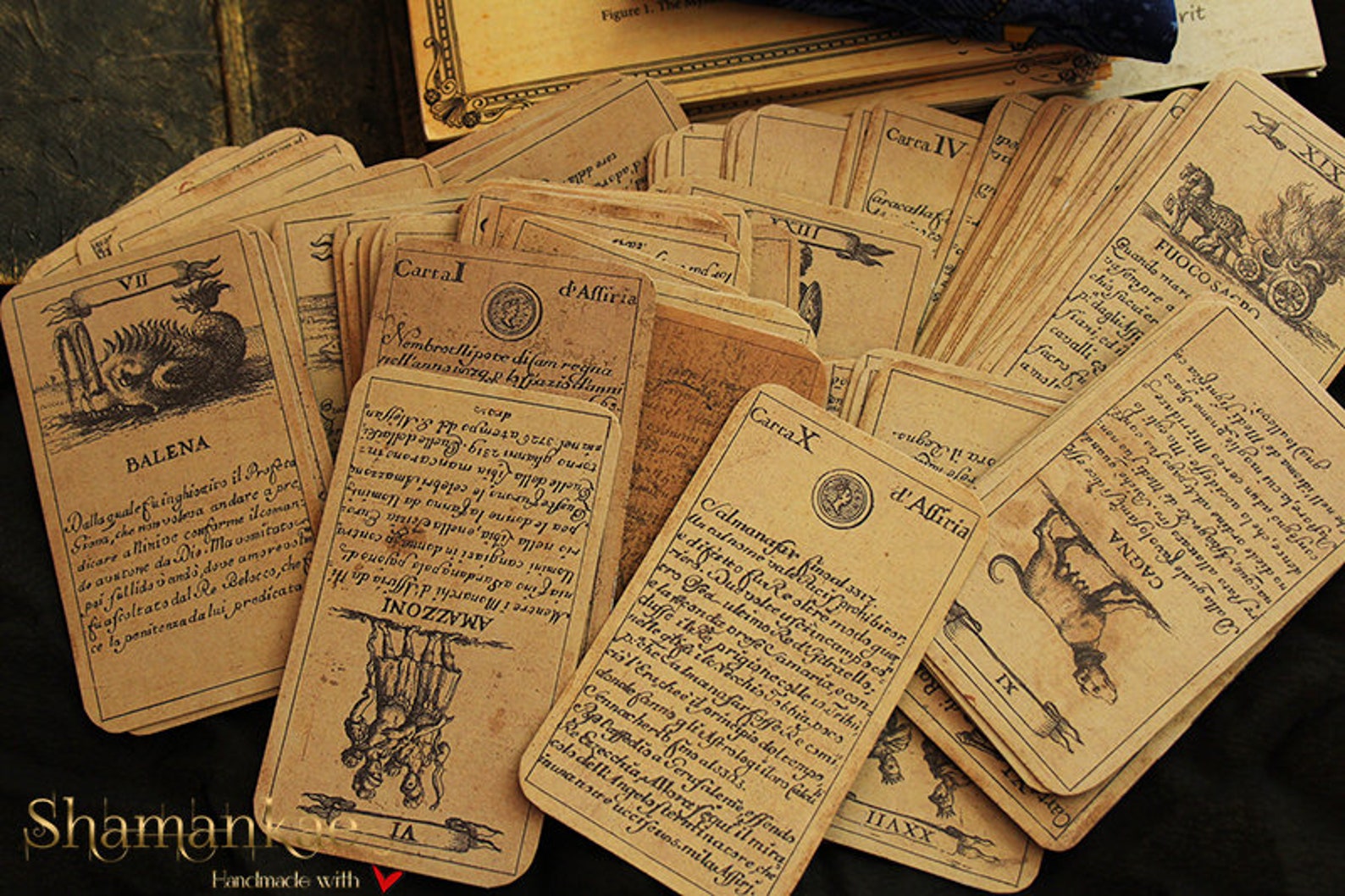 Handmade Antique Cartomancy Divination Cards 92 Cards - Etsy