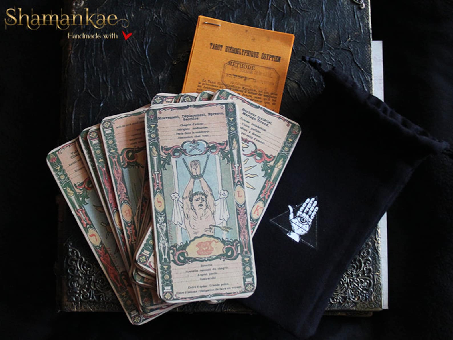 Handmade Vintage French Cartomancy Tarot Cards 1897 22 Cards - Etsy