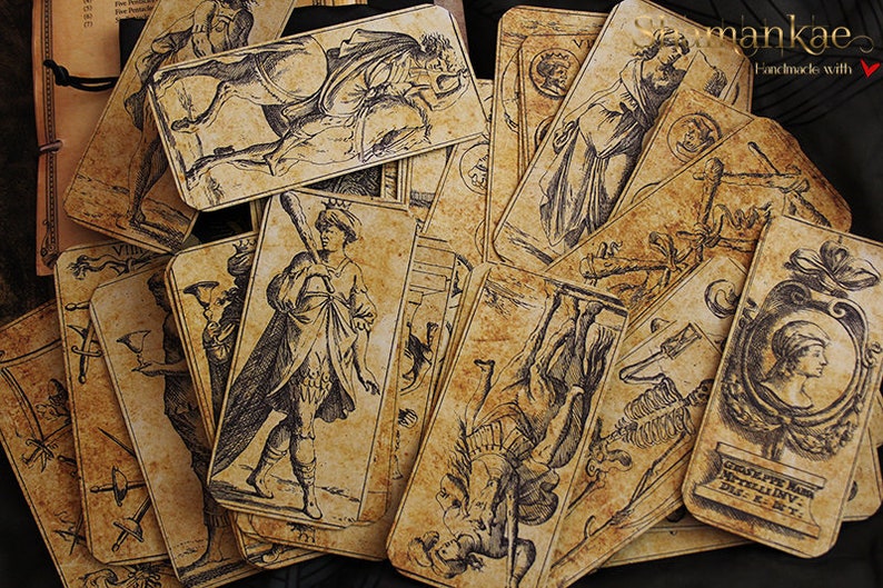 Large Handmade Ancient Tarot of Giuseppe Maria Mitelli Tarot Deck, 62 ...
