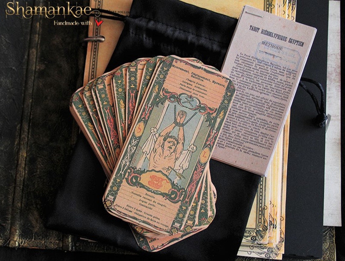 Handmade Vintage French Cartomancy Tarot Cards 1897 22 Cards - Etsy