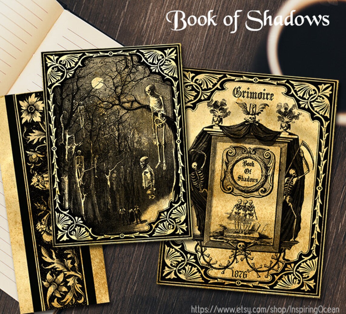 Book of Shadows, Printable Cover and Back Set - Etsy