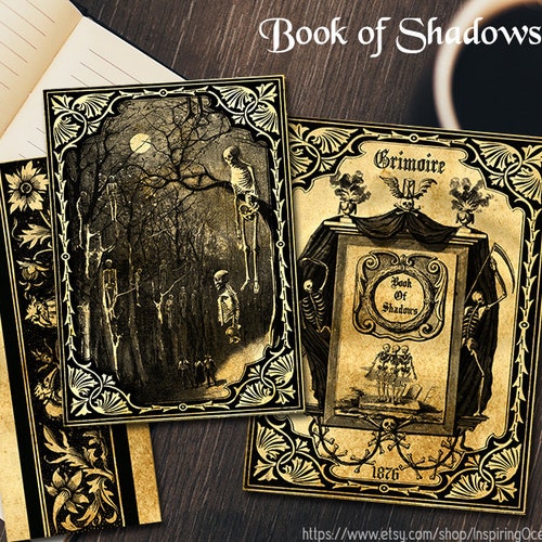 Book of Shadows Printable Cover and Back Set - Etsy