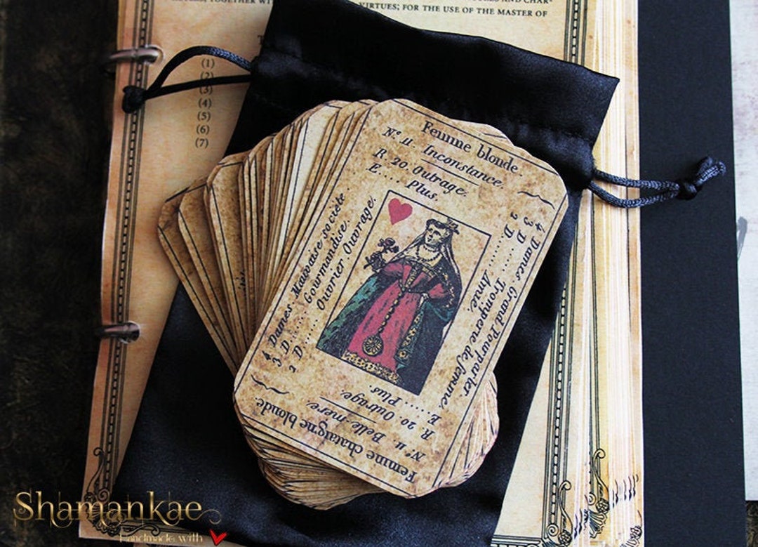 Handmade Petit Etteilla Cartomancy Deck, Tarot Cards, 33 Cards Deck - Etsy
