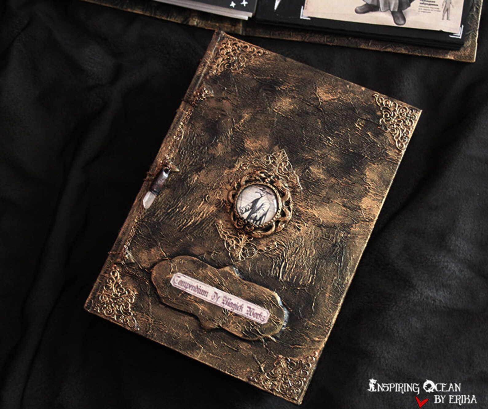 Plague Doctor, Mask, Book of Shadows, Grimoire Book Box With Crystal - Etsy