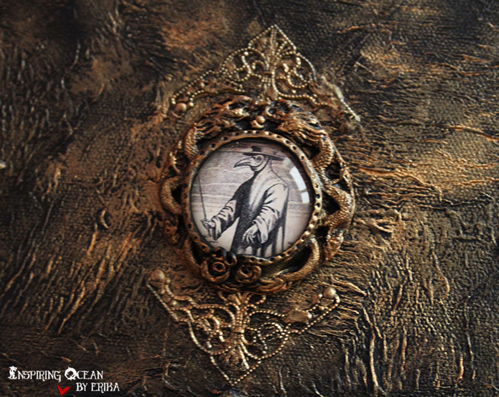 Plague Doctor, Mask, Book of Shadows, Grimoire Book Box With Crystal - Etsy