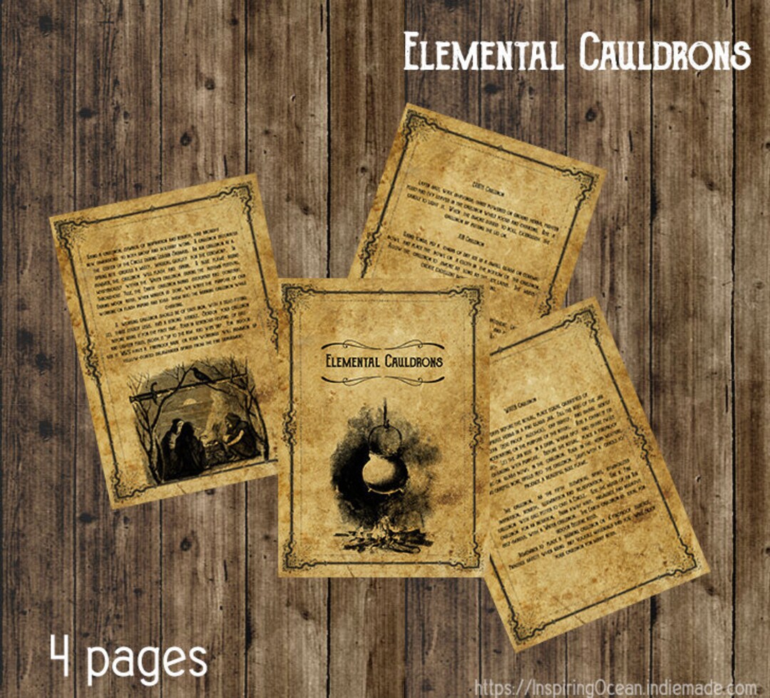 Elemental Cauldrons Instant Digital Download, Printable - Etsy