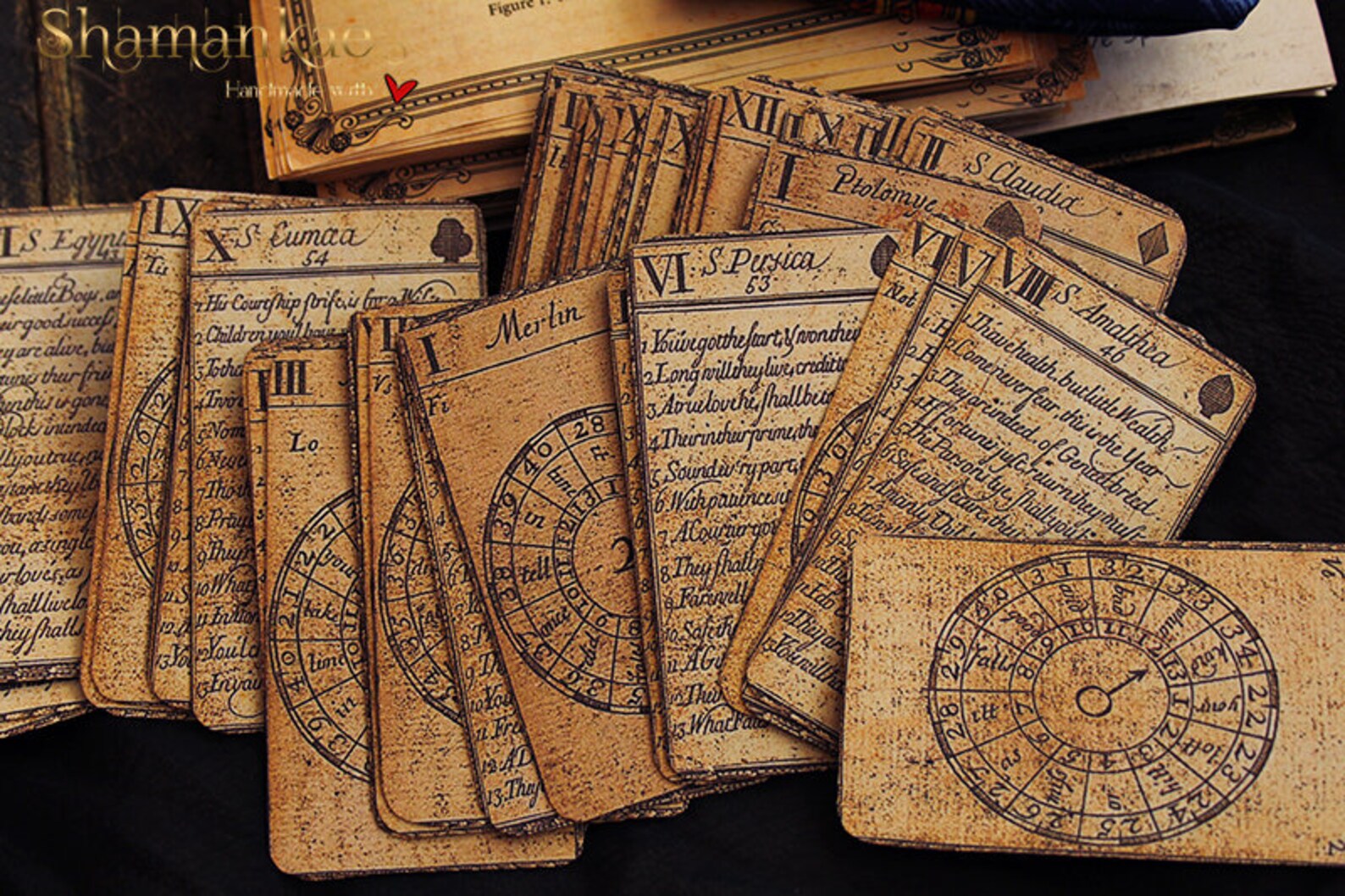Handmade Antique Cartomancy Divination Cards 52 Cards How - Etsy