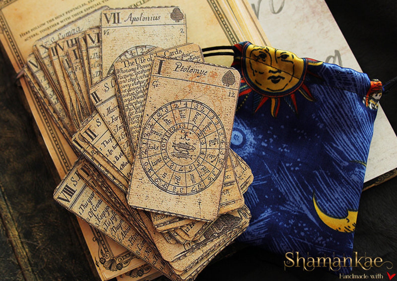Handmade Antique Cartomancy Divination Cards 52 Cards How - Etsy
