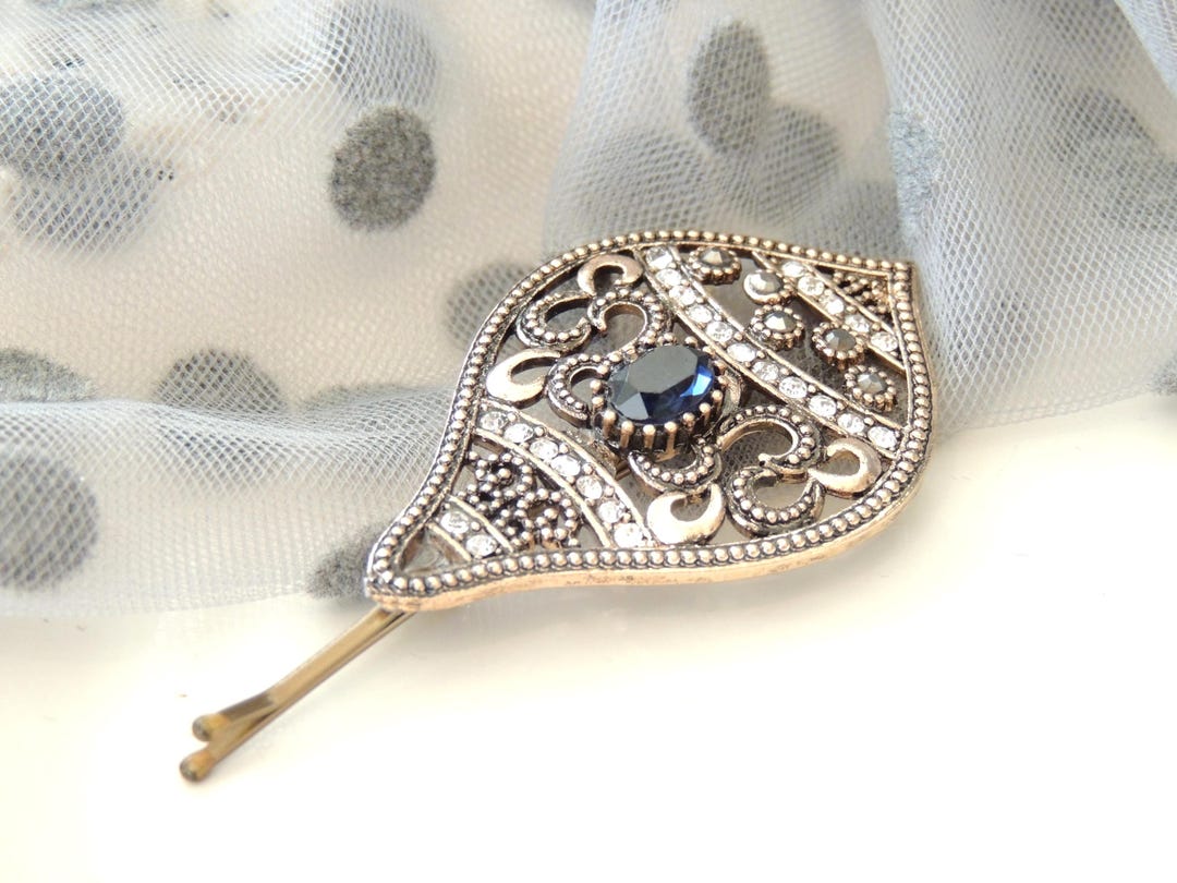 Royal Splendid Blue Hairpin, Bridal Hair Pin, Jewelry, Hair Clip, Hair ...