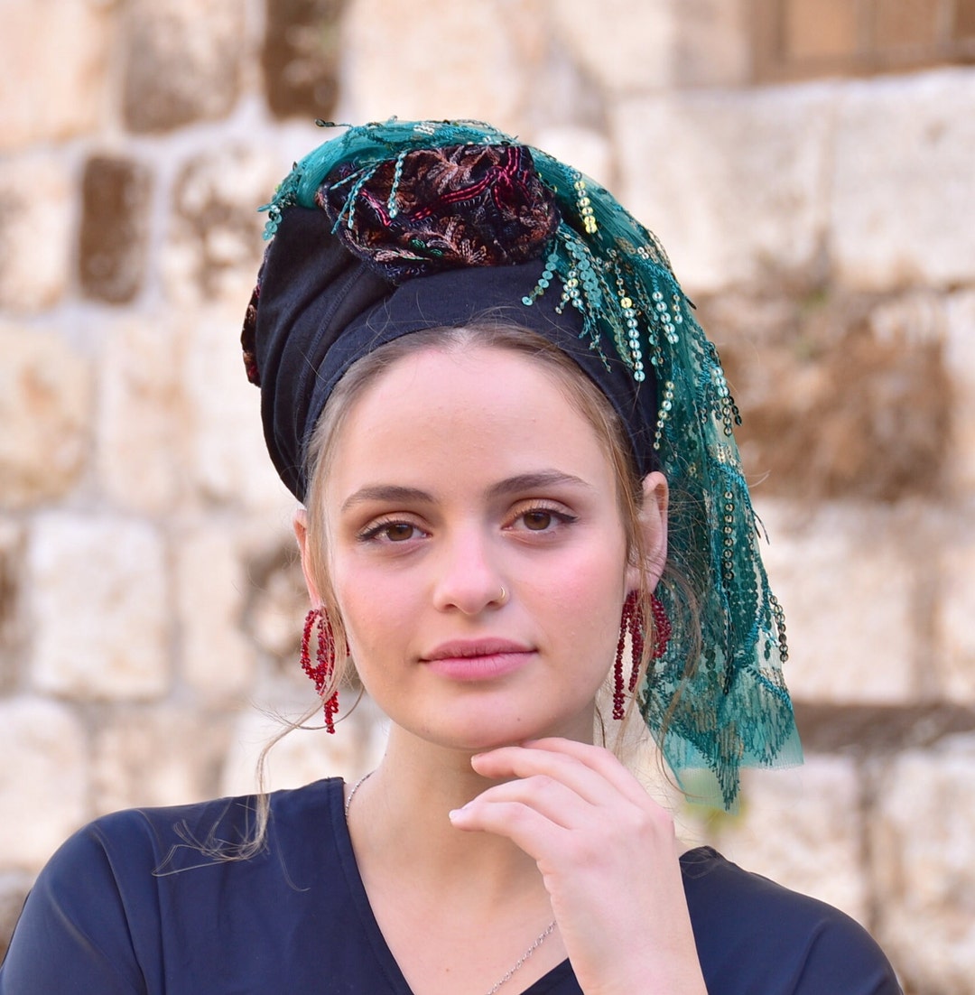 AGAM Treasure Tichel, Hair Snood, Head Scarf, Head Covering, Jewish ...