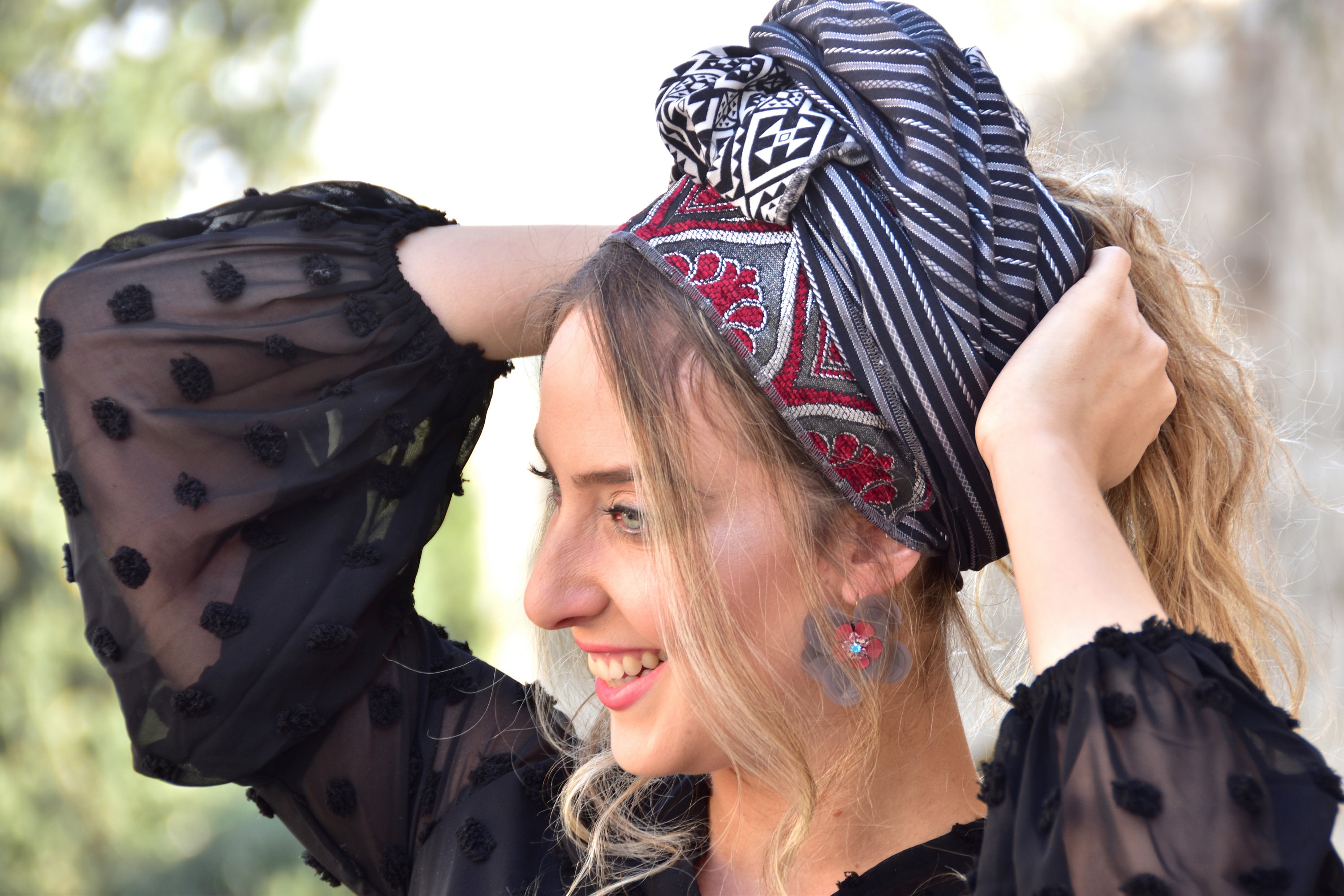 Kalla Headwrap TICHEL Hair Snood Chemo Snood Head Scarf | Etsy