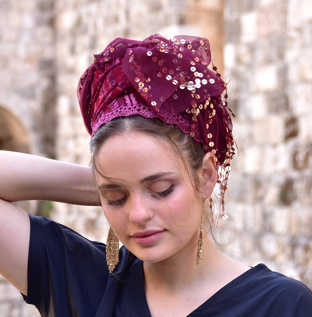 Yoffi Treasure Tichel, Hair Snood, Head Scarf, Head Covering, Jewish ...