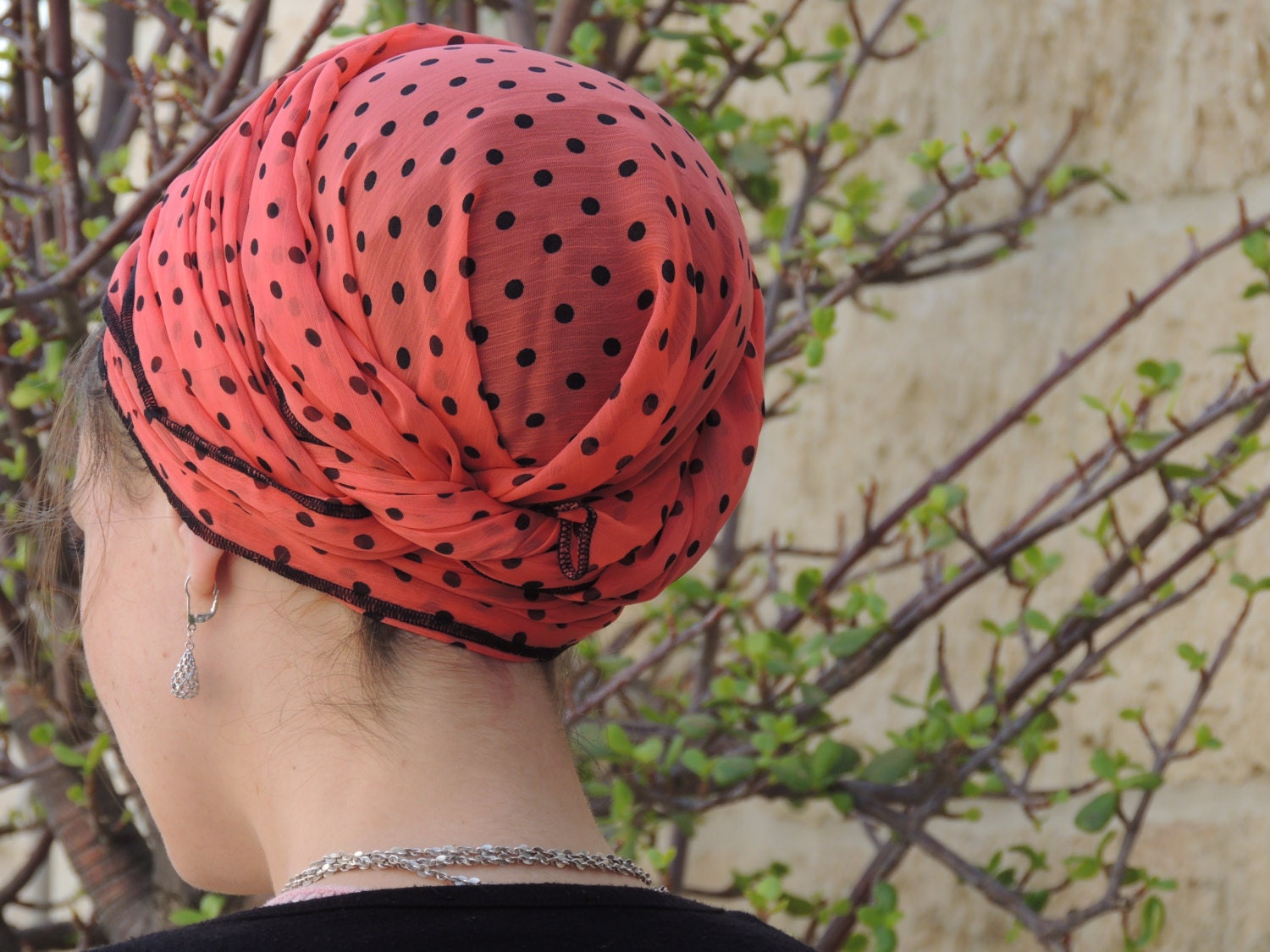 How to Tie My Headscarf Tichel, Hair Snood, Head Covering, Jewish Head ...