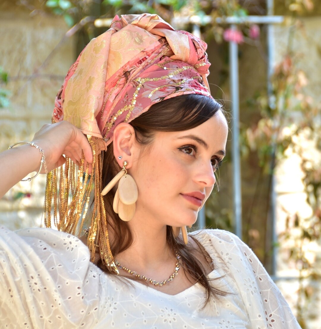Kedem Treasure Tichel, Hair Snood, Head Scarf, Head Covering, Jewish ...