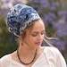 Amazing Soft Blue White Headscarf TICHEL, Hair Snood, Head Scarf, Head ...