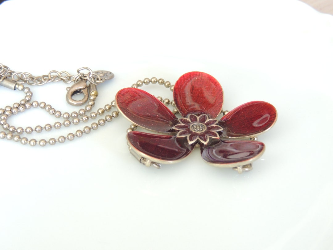 Impressive Enamel Flower Necklace Jewelry Special and Beautiful ...