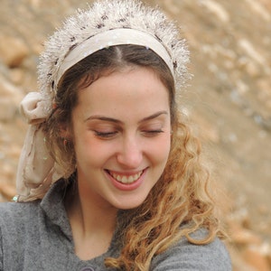 Lovely Dotted Winter Headband Tichel ,snood, Head Scarf,head Covering ...