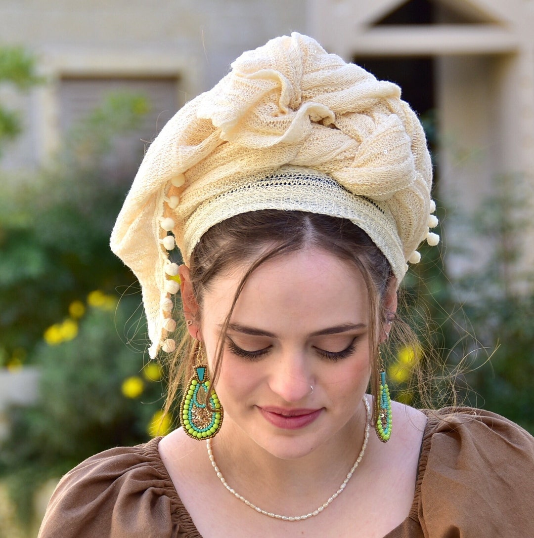 DROR Sweet Headband Tichel ,snood, Head Scarf, Head Covering, Jewish ...