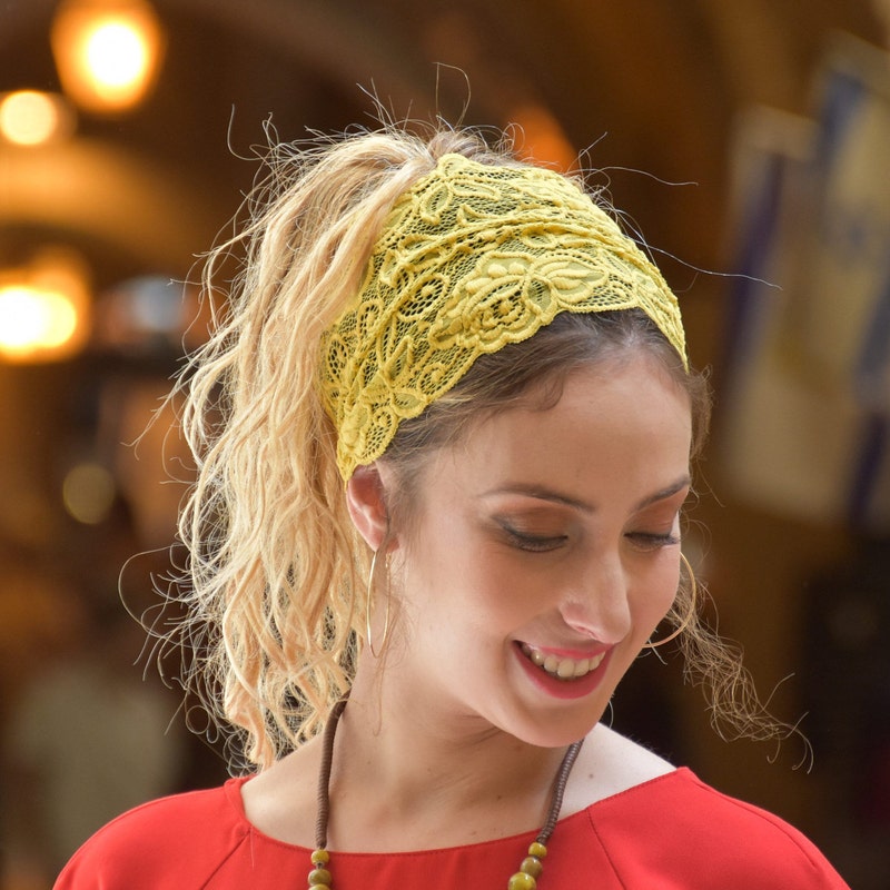 Womens Lace Headband - Etsy