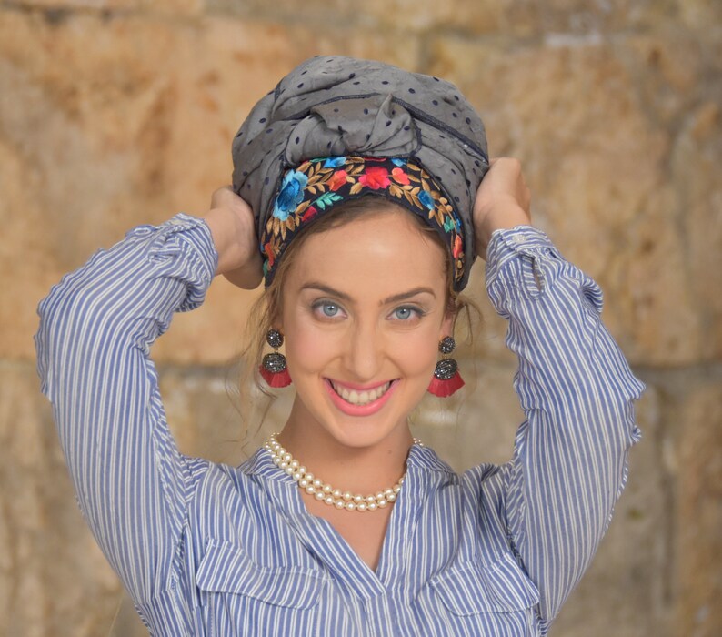 How To Sew Regal HEADSCARF TICHEL Snood Pattern and Tutorial | Etsy