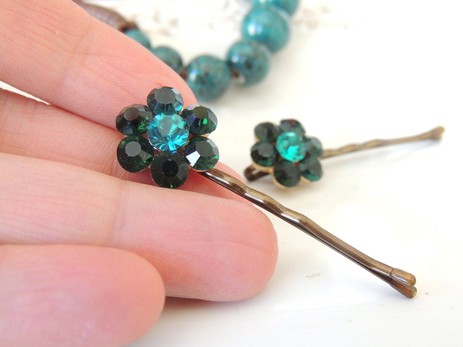 Turqoise Antique Style Hair Pin Bridal Jewelry Bronze Hair | Etsy