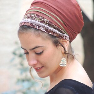 How to Sew Your HEADSCARF TICHEL Snood Tichel Pattern and Tutorial ...