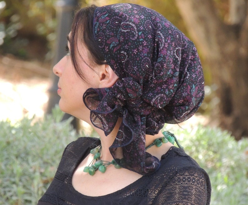 Two Sewing Patterns Pocketscarf Tichel Hair Snood Head | Etsy