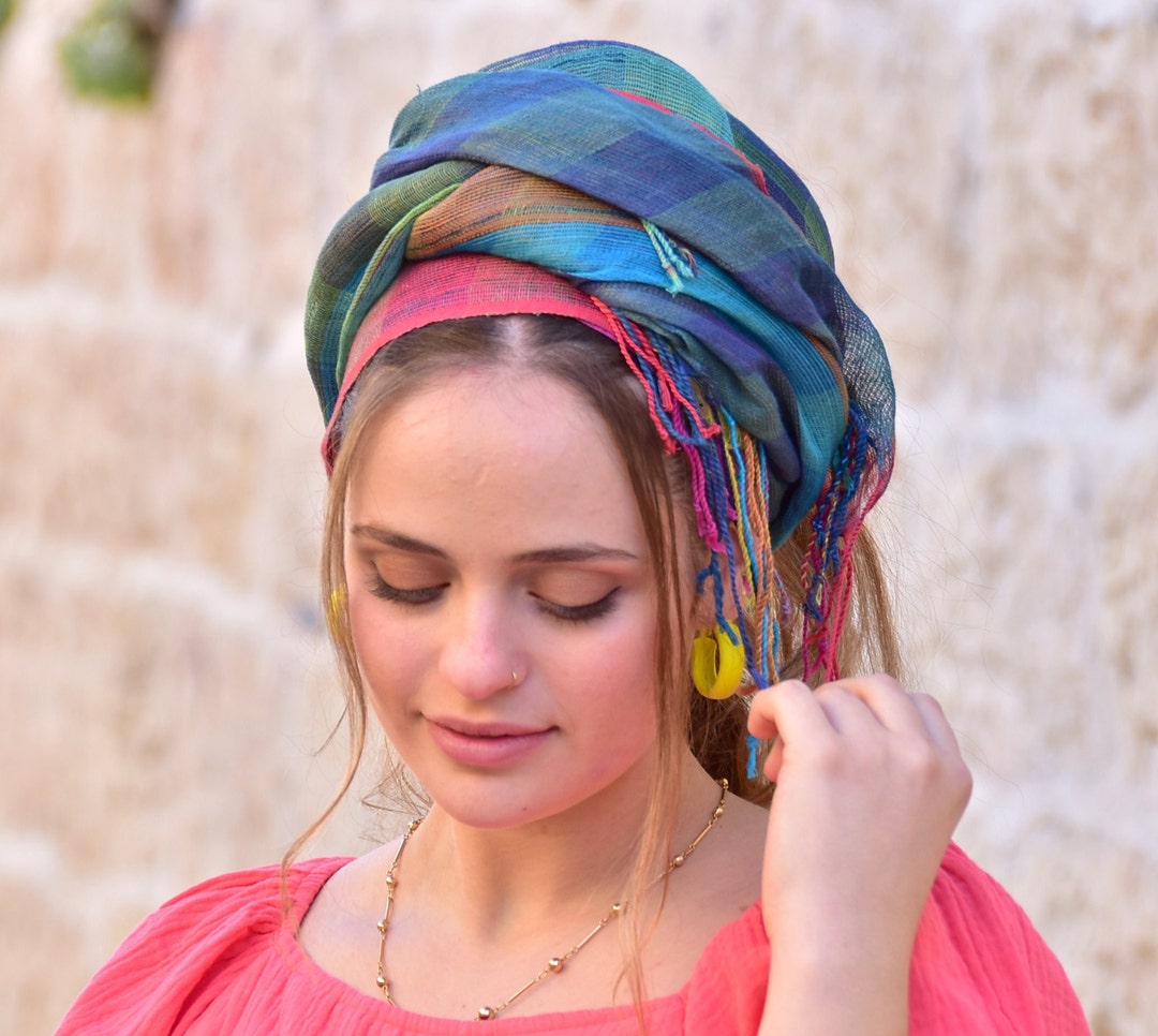 ARAVA Boho Headscarf TICHEL, Hair Snood, Head Scarf, Head Covering ...