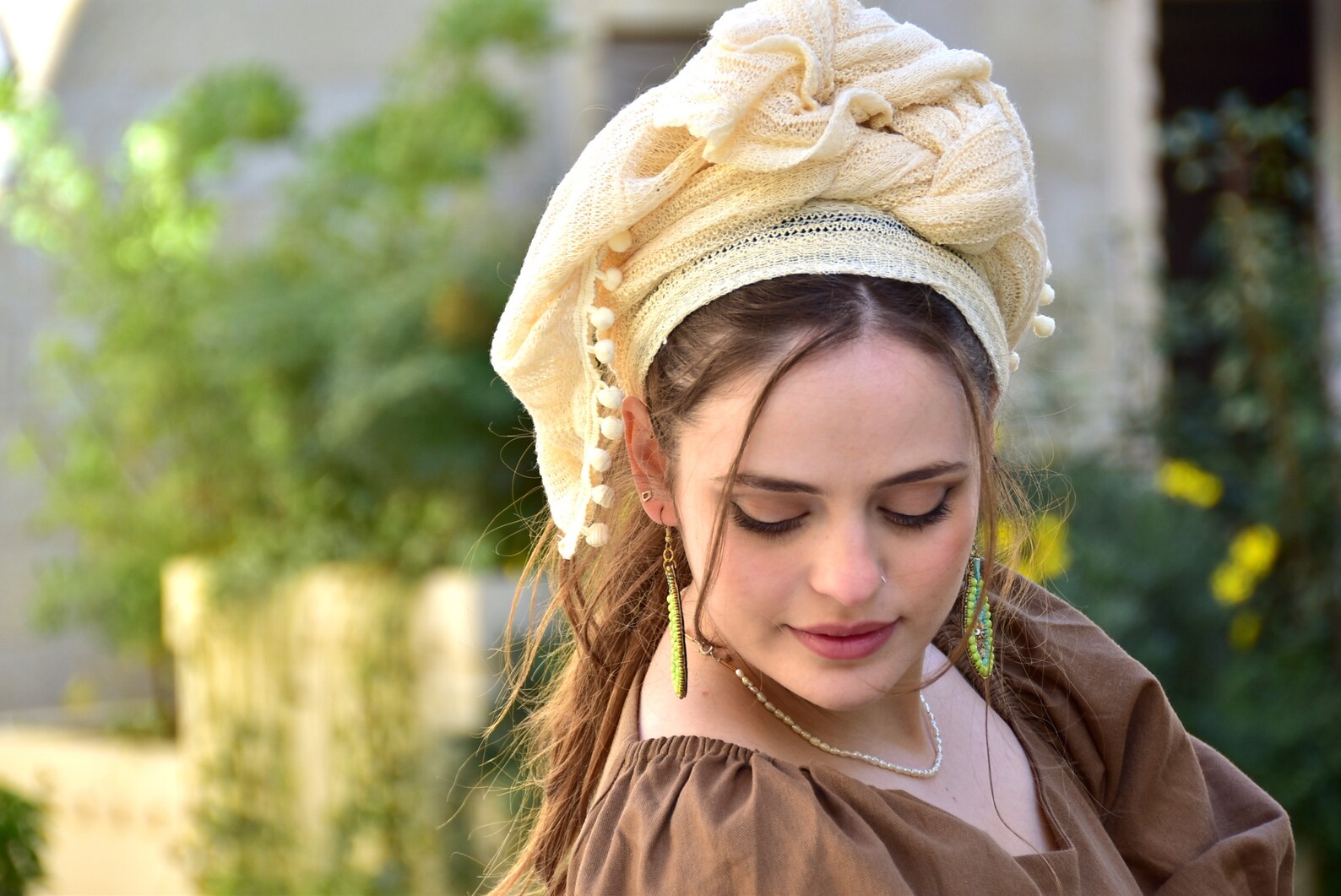 DROR Sweet Headband Tichel ,snood, Head Scarf, Head Covering, Jewish ...