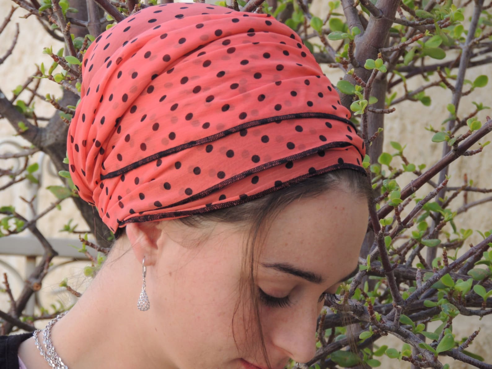 How to Tie My Headscarf Tichel, Hair Snood, Head Covering, Jewish Head ...
