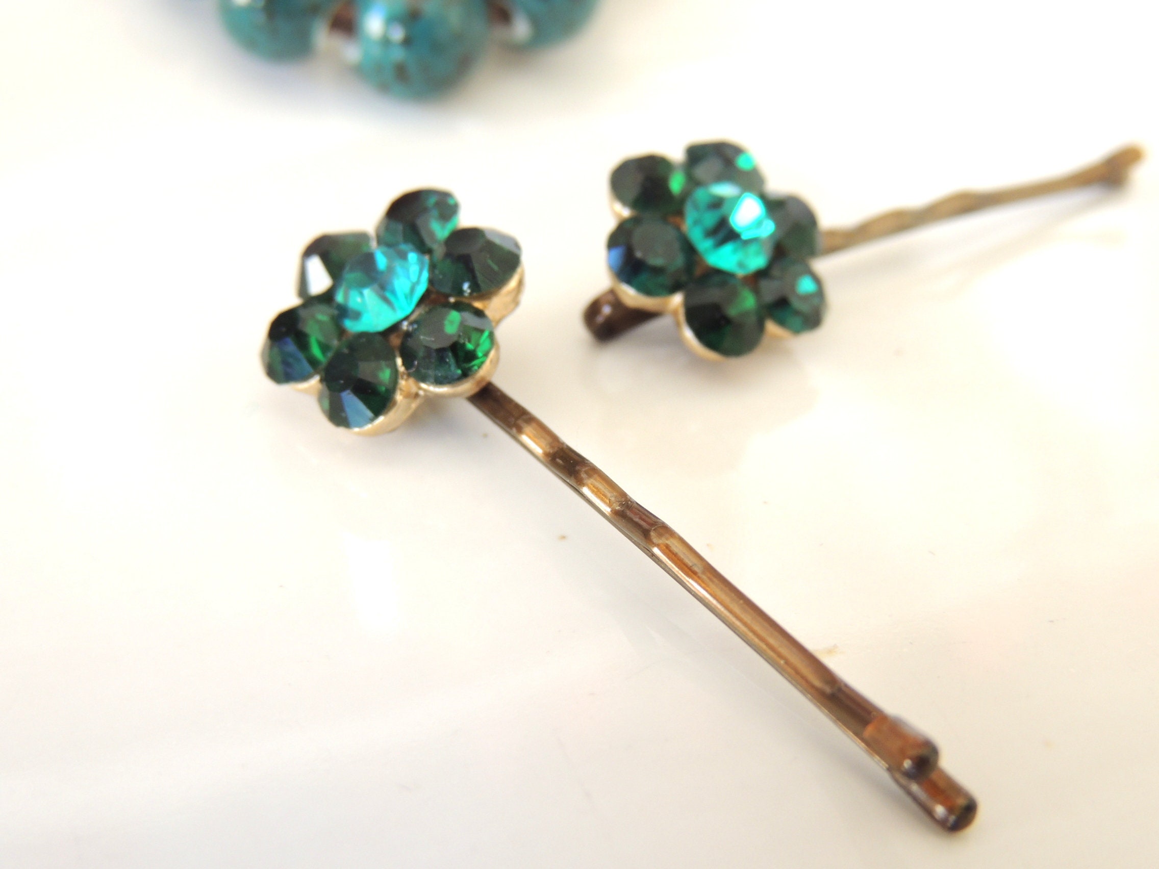 Turqoise Antique Style Hair Pin Bridal Jewelry Bronze Hair | Etsy