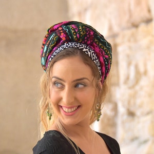 Floral Fiesta Wrap Headband TICHEL, Hair Snood, Chemo Snood, Head Scarf ...