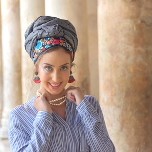 How To Sew Regal HEADSCARF TICHEL Snood Pattern and Tutorial | Etsy