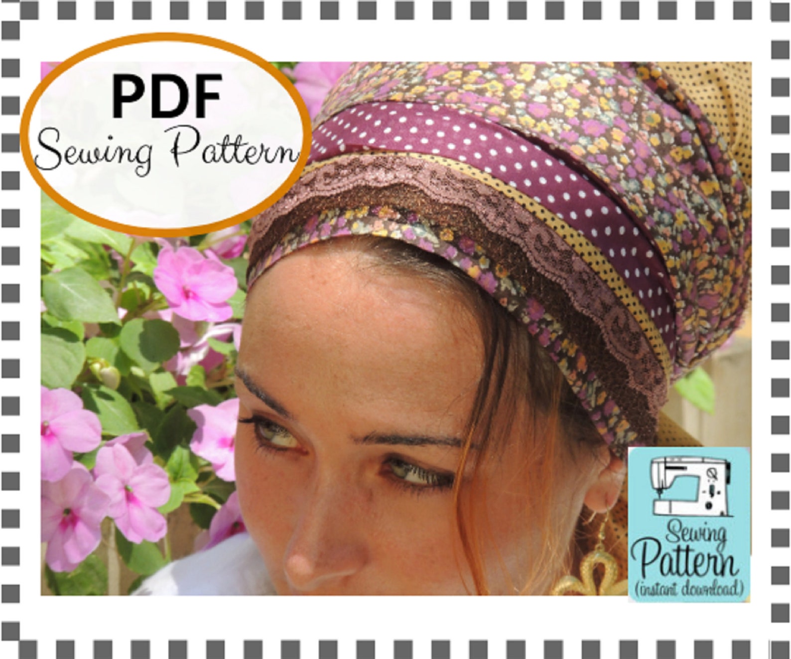 How to Sew Your SINAR TICHEL Apron Tichel Pattern Hair Snood - Etsy