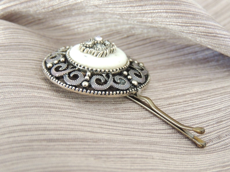 Stunning Vintage Hair Pin Shiny Stones Hair Clip Gold | Etsy