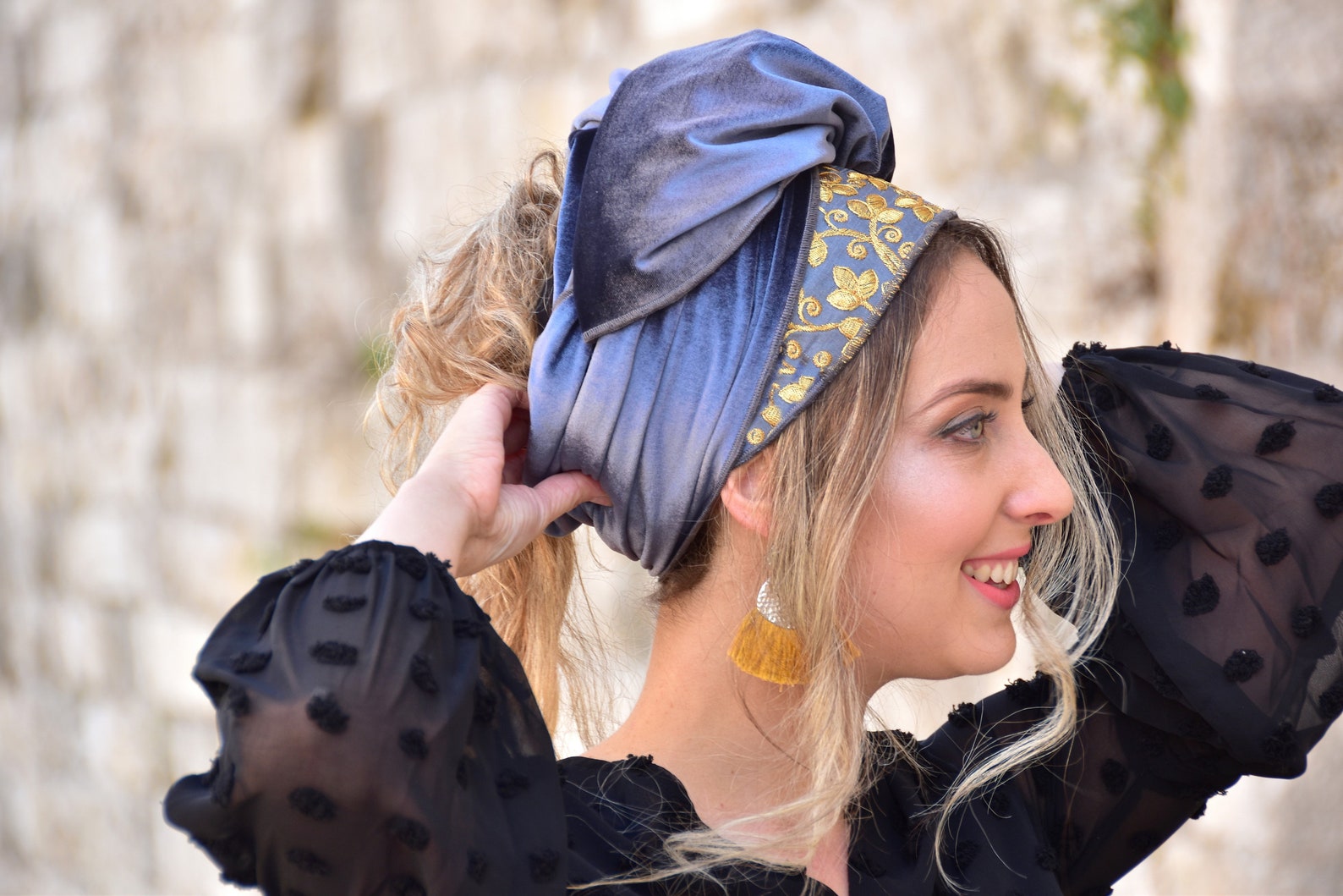 Shirel Wrap Headband TICHEL, Hair Snood, Chemo Snood, Head Scarf, Head ...