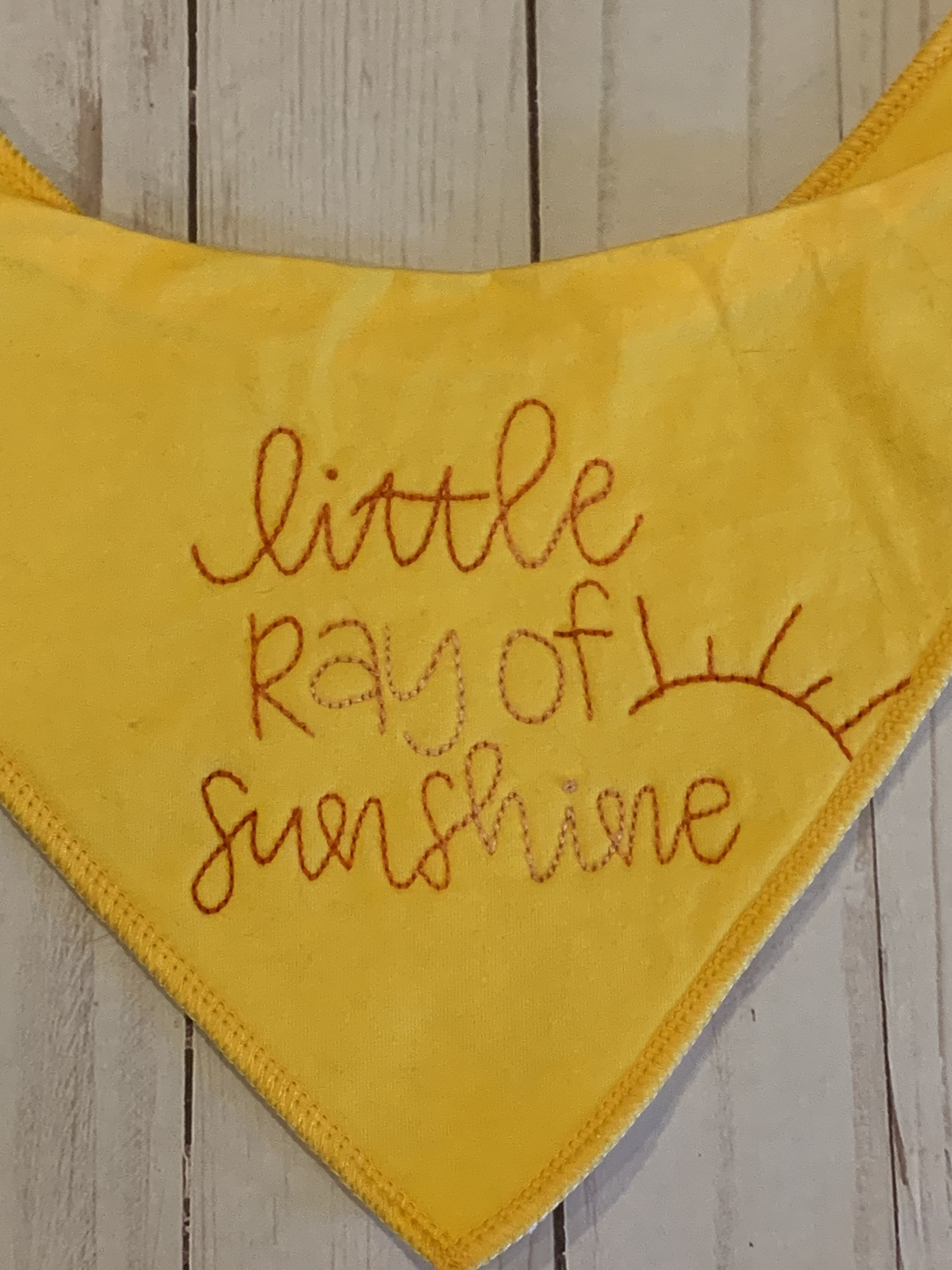 Little Ray of Sunshine Bandana Bib // Baby // Ready to Ship // - Etsy
