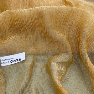 Exquisite Quality Silk Tissue Pleated / Crushed - GOLD/GOLD!!! - Etsy