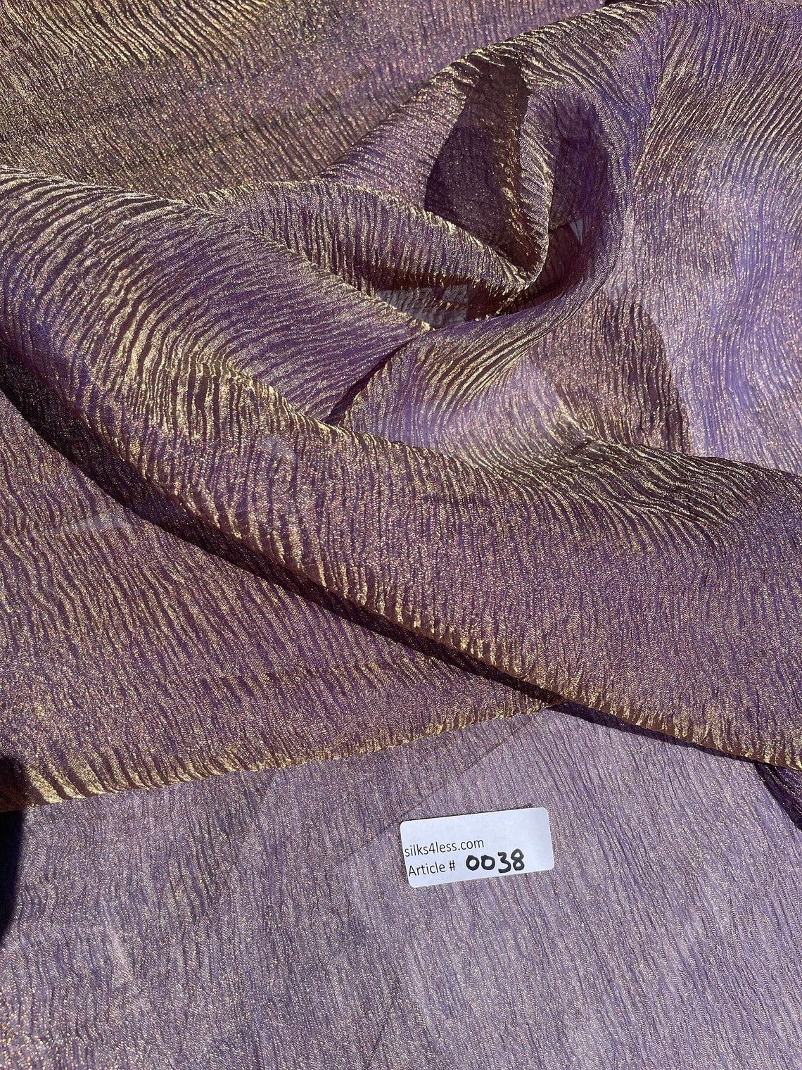 Exquisite Quality Silk Tissue Pleated / Crushed PURPLE/ - Etsy