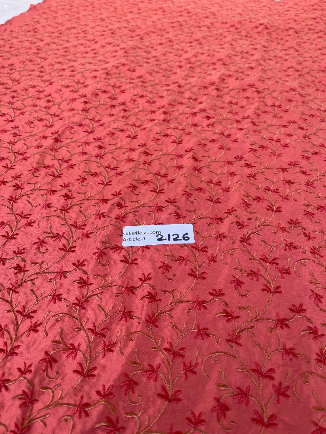 Exquisite Quality Silk Shantung Embroidery - Rust/gold!!! - Etsy