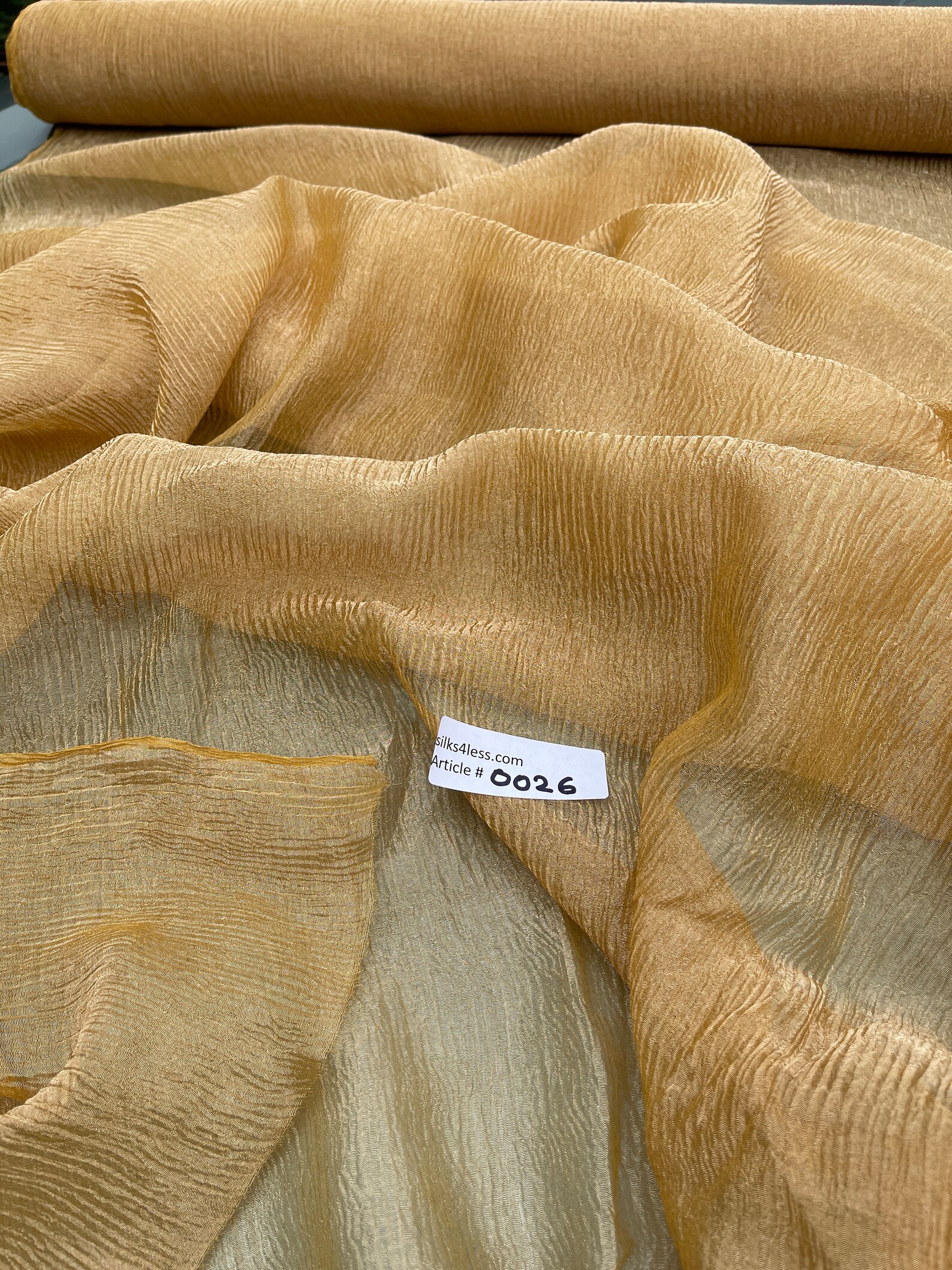 Exquisite Quality Silk Tissue Pleated / Crushed GOLD/GOLD - Etsy