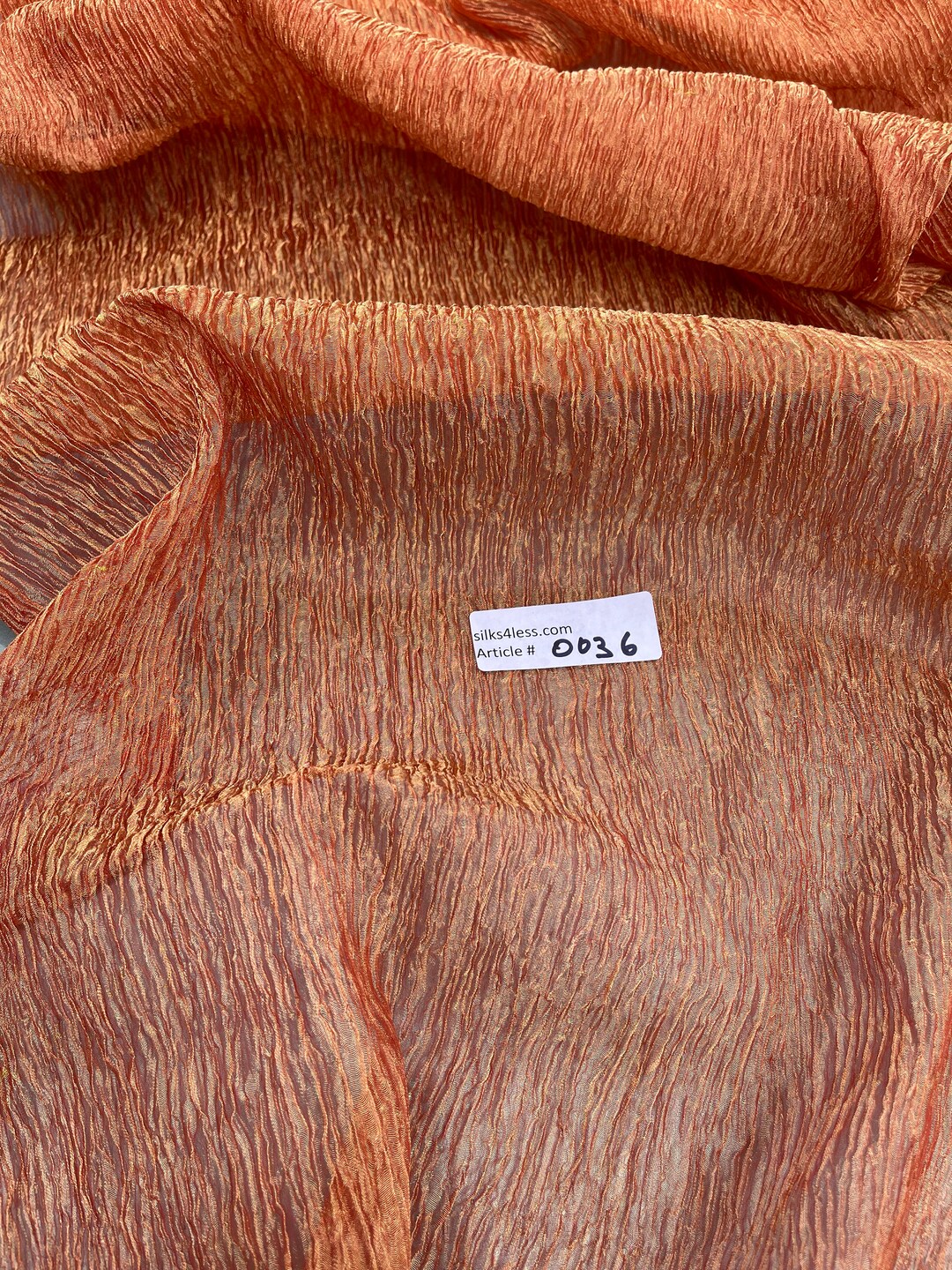 Exquisite Quality Silk Tissue Pleated / Crushed - RED/ GOLD!!! - Etsy