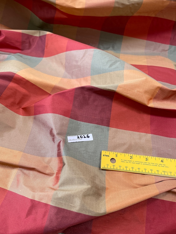 Designer Quality 100% Silk Dupion Check 54-55 Wide by the | Etsy