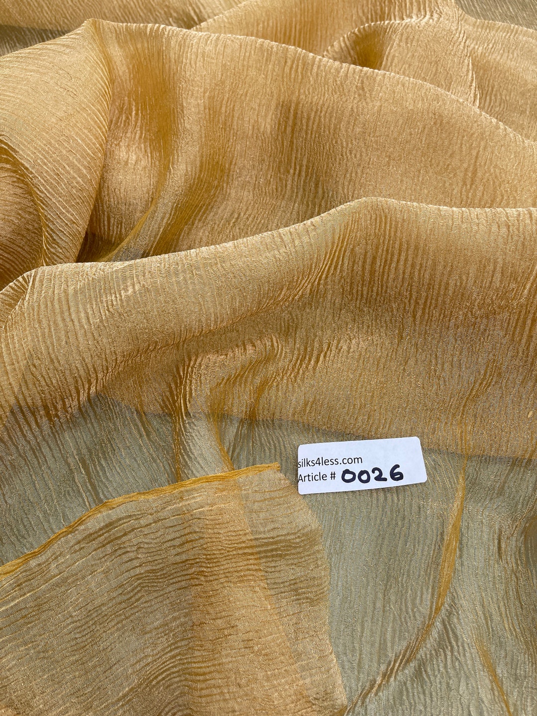 Exquisite Quality Silk Tissue Pleated / Crushed - GOLD/GOLD!!! - Etsy