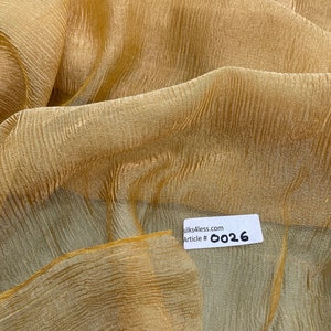 Exquisite Quality Silk Tissue Pleated / Crushed - GOLD/GOLD!!! - Etsy