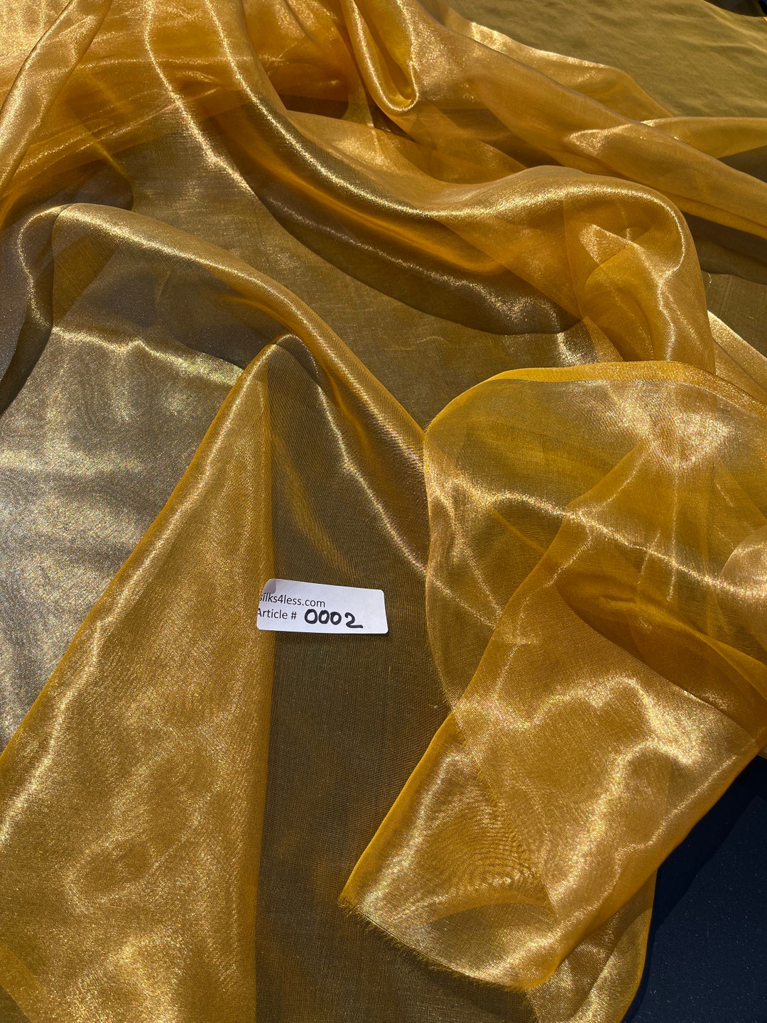Fabulous Quality Silk Metallic Organza Plain or Tissue Silk Plain ...