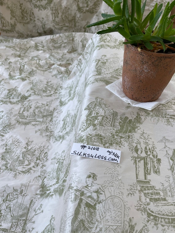 Gorgeous 100% Silk Toile Print 54-55 Wide by the Yard. - Etsy
