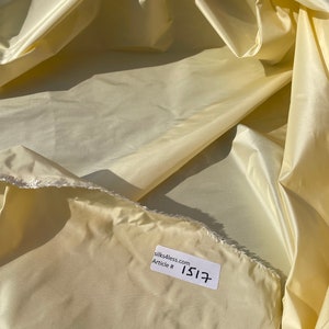 Fabulous Quality Silk Taffeta Iridescent - Yellowish Cream!!! - Etsy