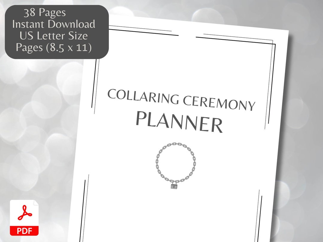 Dominant and Submissive Commitment Ceremony Printable Planner | BDSM ...